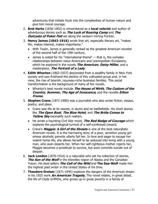 English american literature | PDF