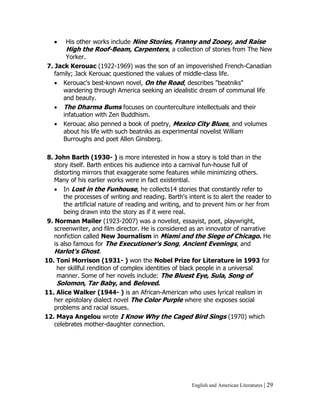 English american literature | PDF