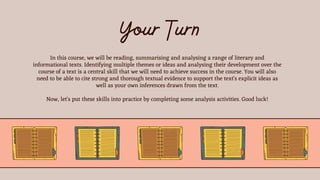 English Analysing Themes and Ideas Presentation Beige Pink Lined Style.pptx