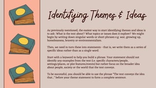 English Analysing Themes and Ideas Presentation Beige Pink Lined Style.pptx