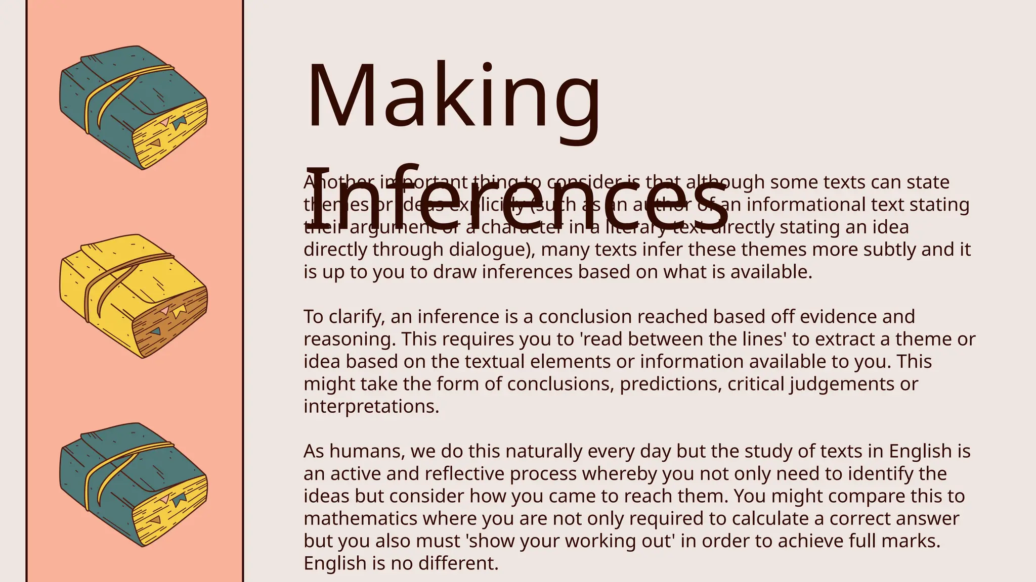 English Analysing Themes and Ideas Presentation Beige Pink Lined Style.pptx