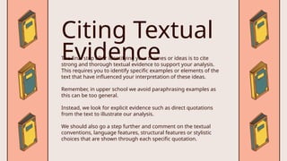 English Analysing Themes and Ideas Presentation Beige Pink Lined Style.pptx