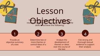 English Analysing Themes and Ideas Presentation Beige Pink Lined Style.pptx