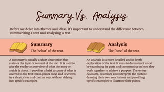 English Analysing Themes and Ideas Presentation Beige Pink Lined Style ...