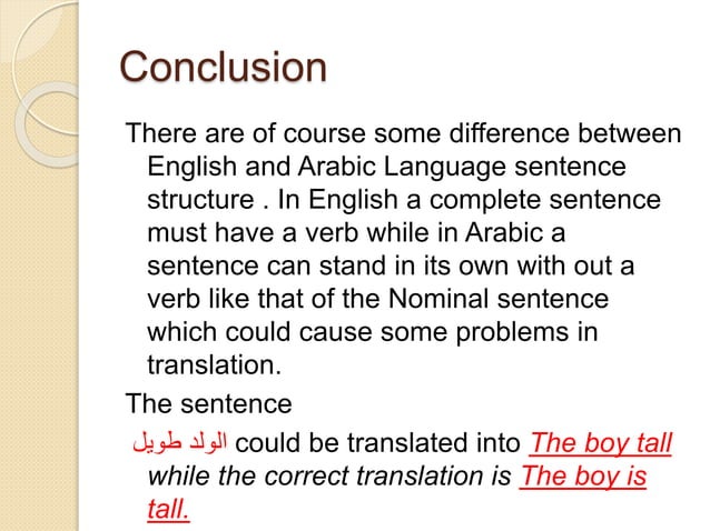 English and arabic basic sentence structure | PPTX | Programming ...