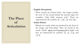 English and arabic consonant ,presentation, safiah | PPTX