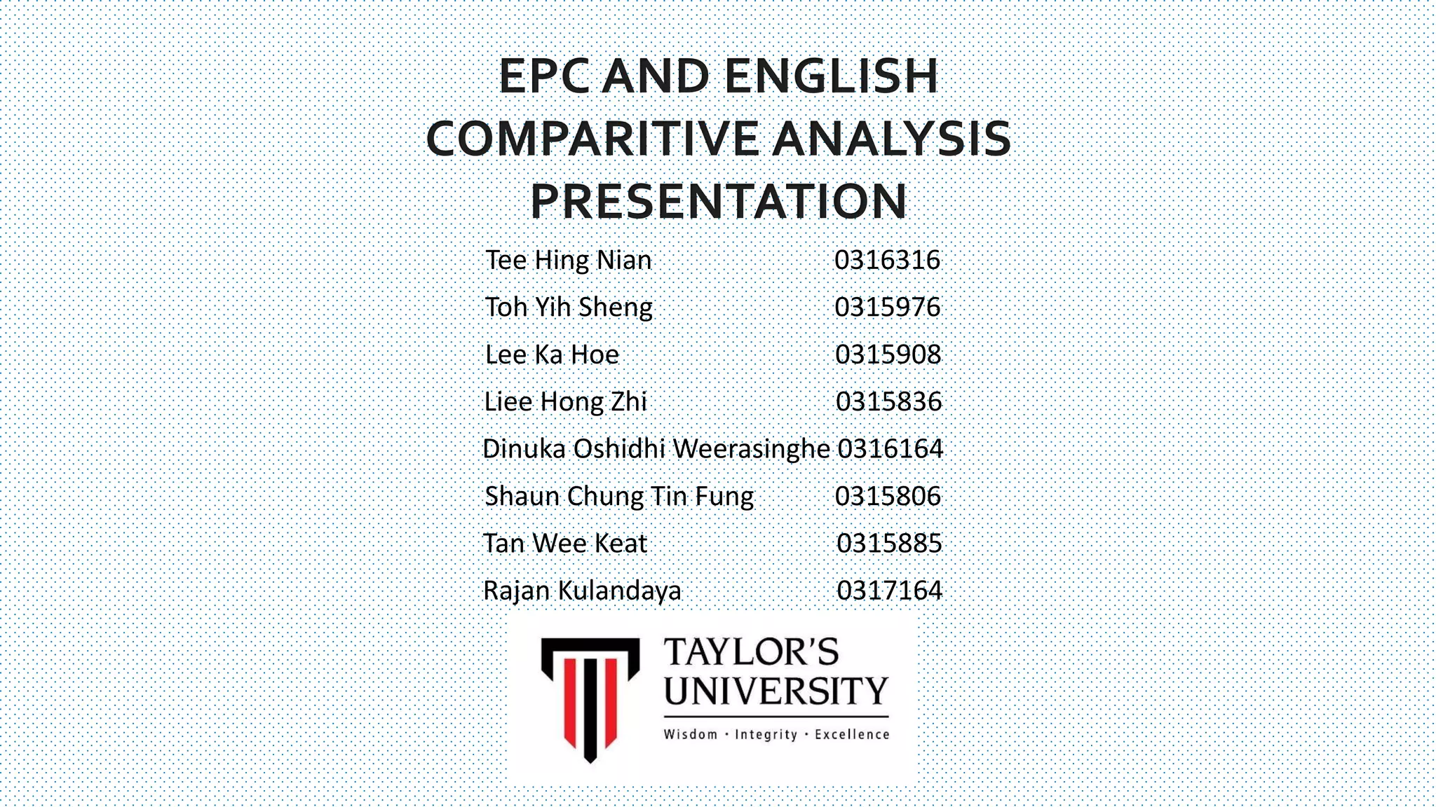 English and EPC presentation | PPTX