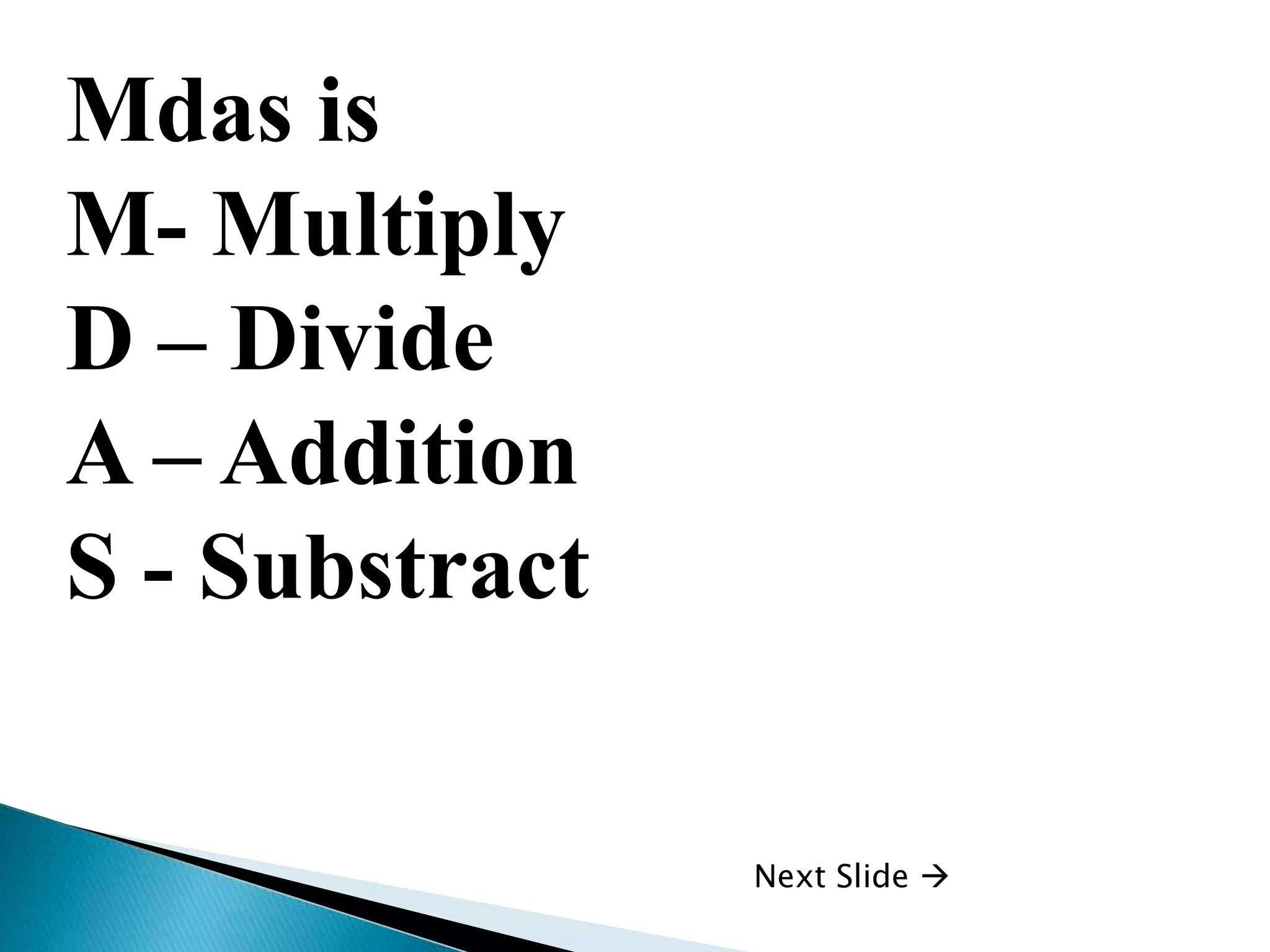 Mathematics MDAS RULES GRADE 5 | PPTX