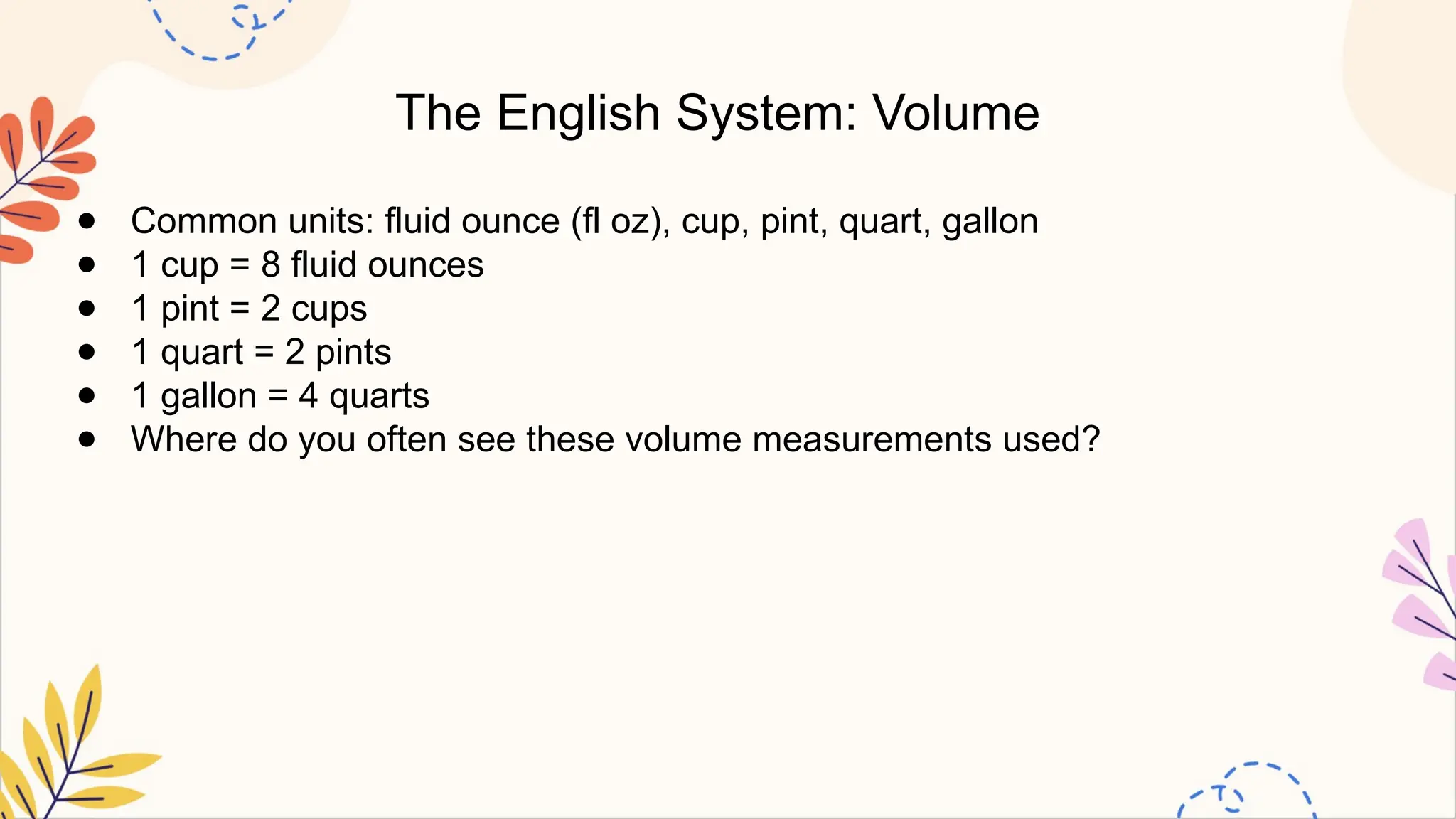 English and Metric Systems Measurement, Problem Solving, and ...