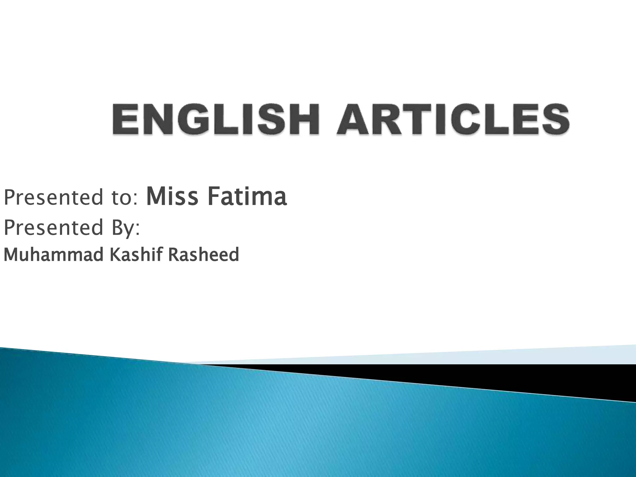 What are Article? | PPT