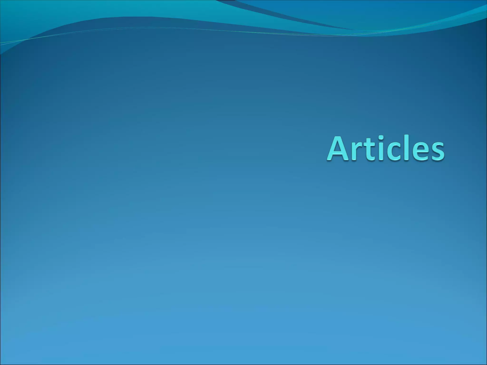 English articles | PPT