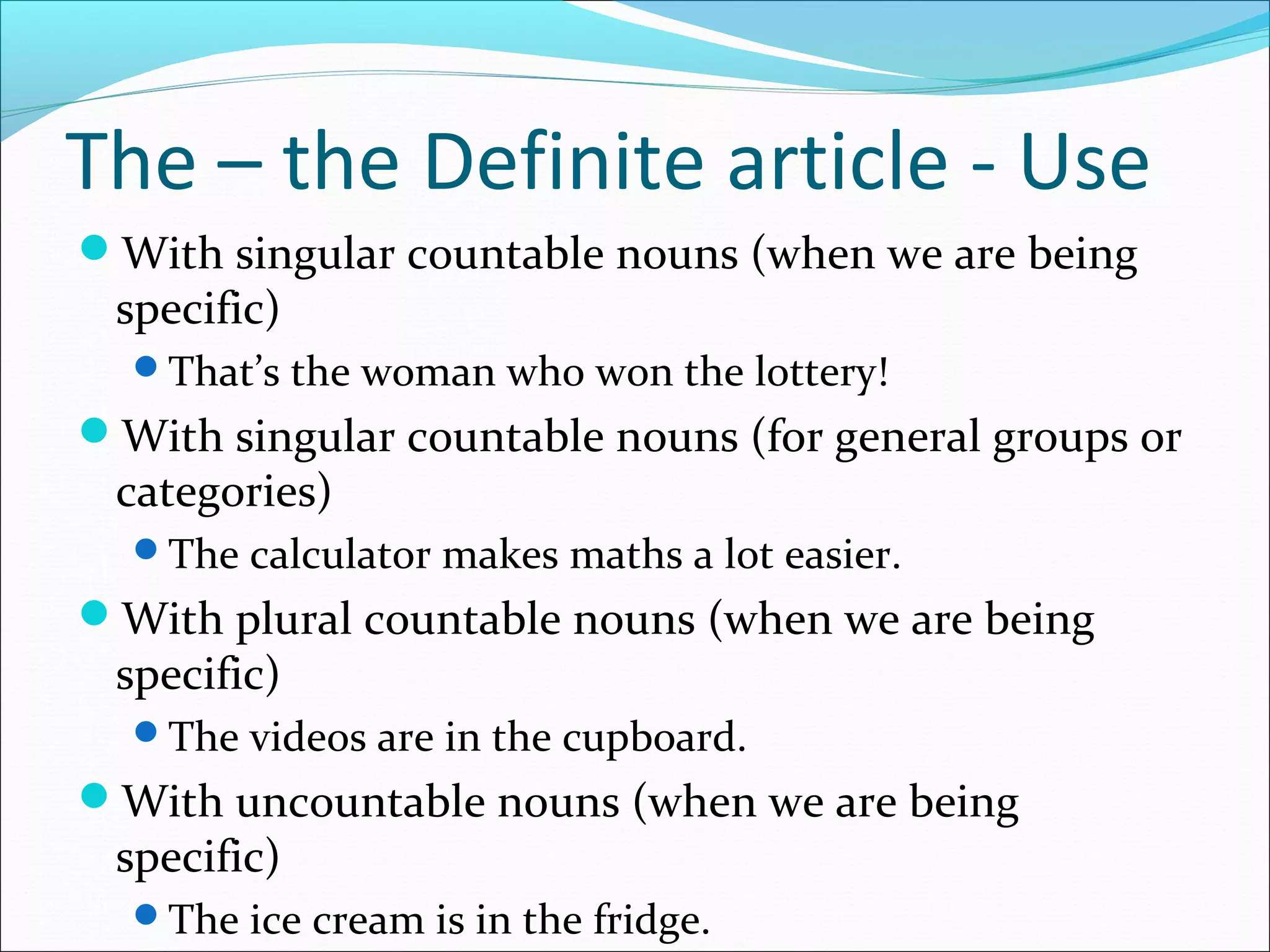 English articles | PPT