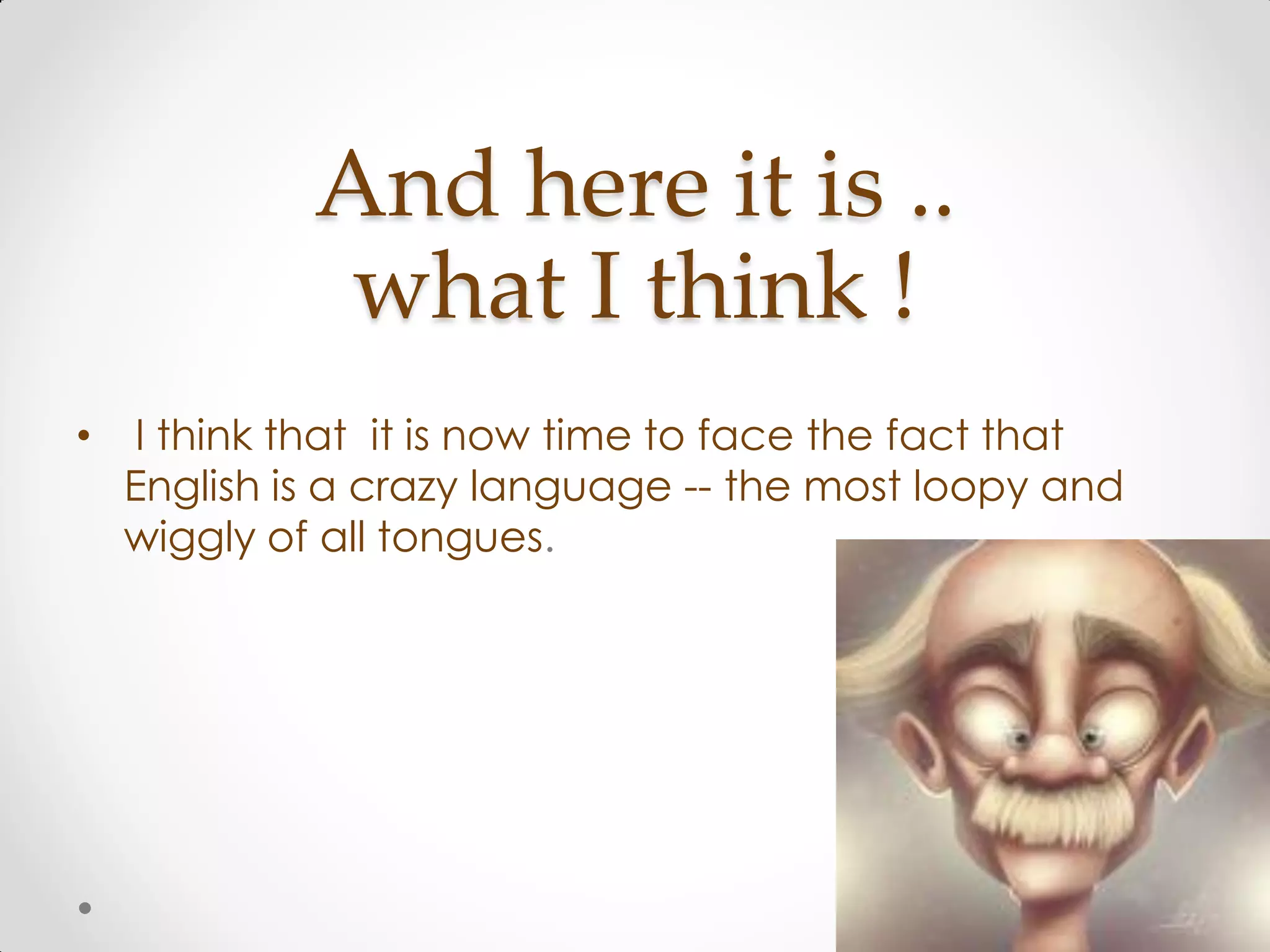 English as a crazy language | PDF