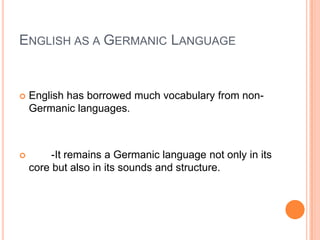 English as a germanic language | PPT