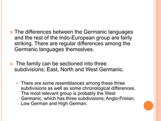English as a germanic language | PPT