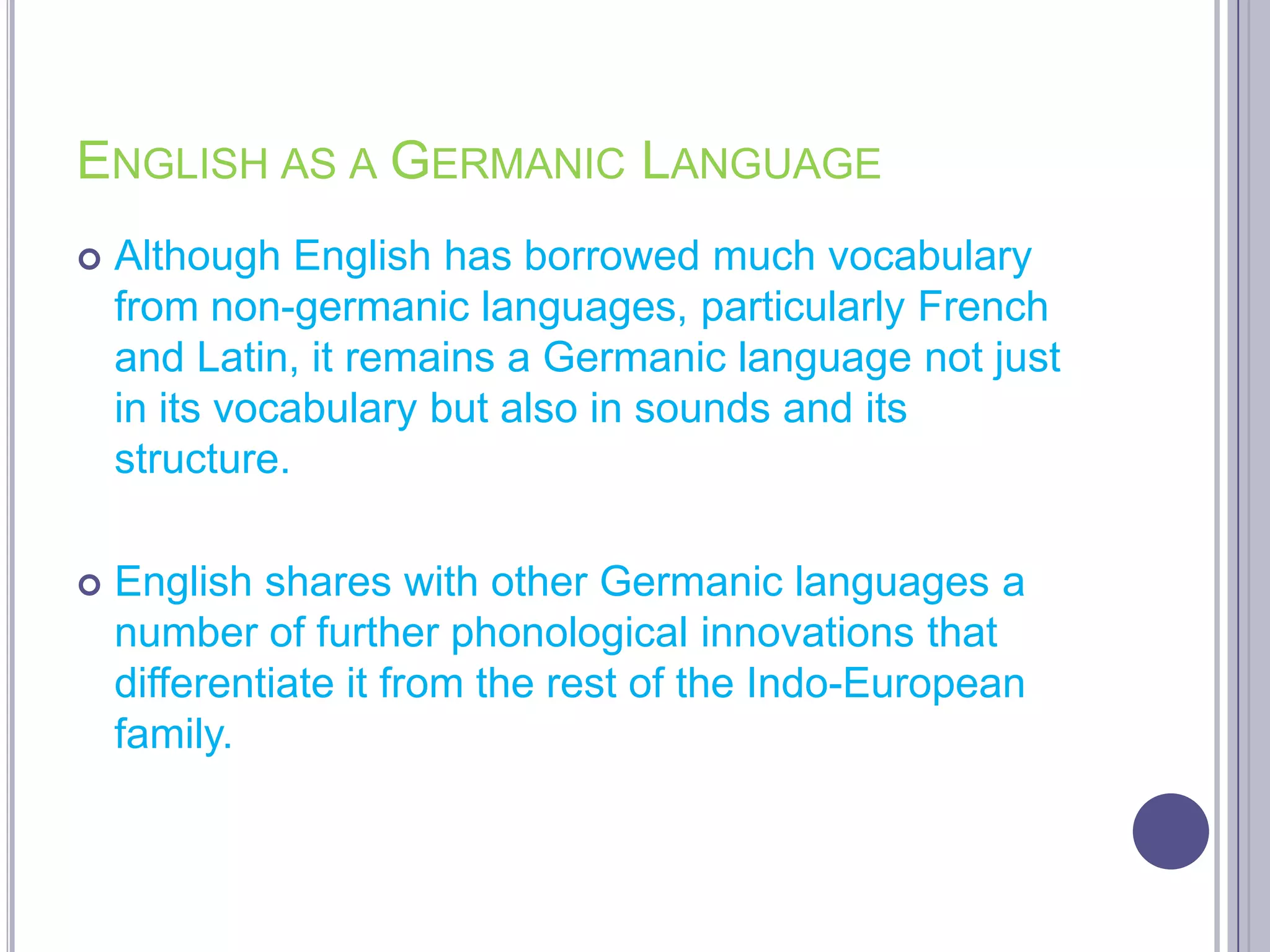 English as a germanic language | PPTX