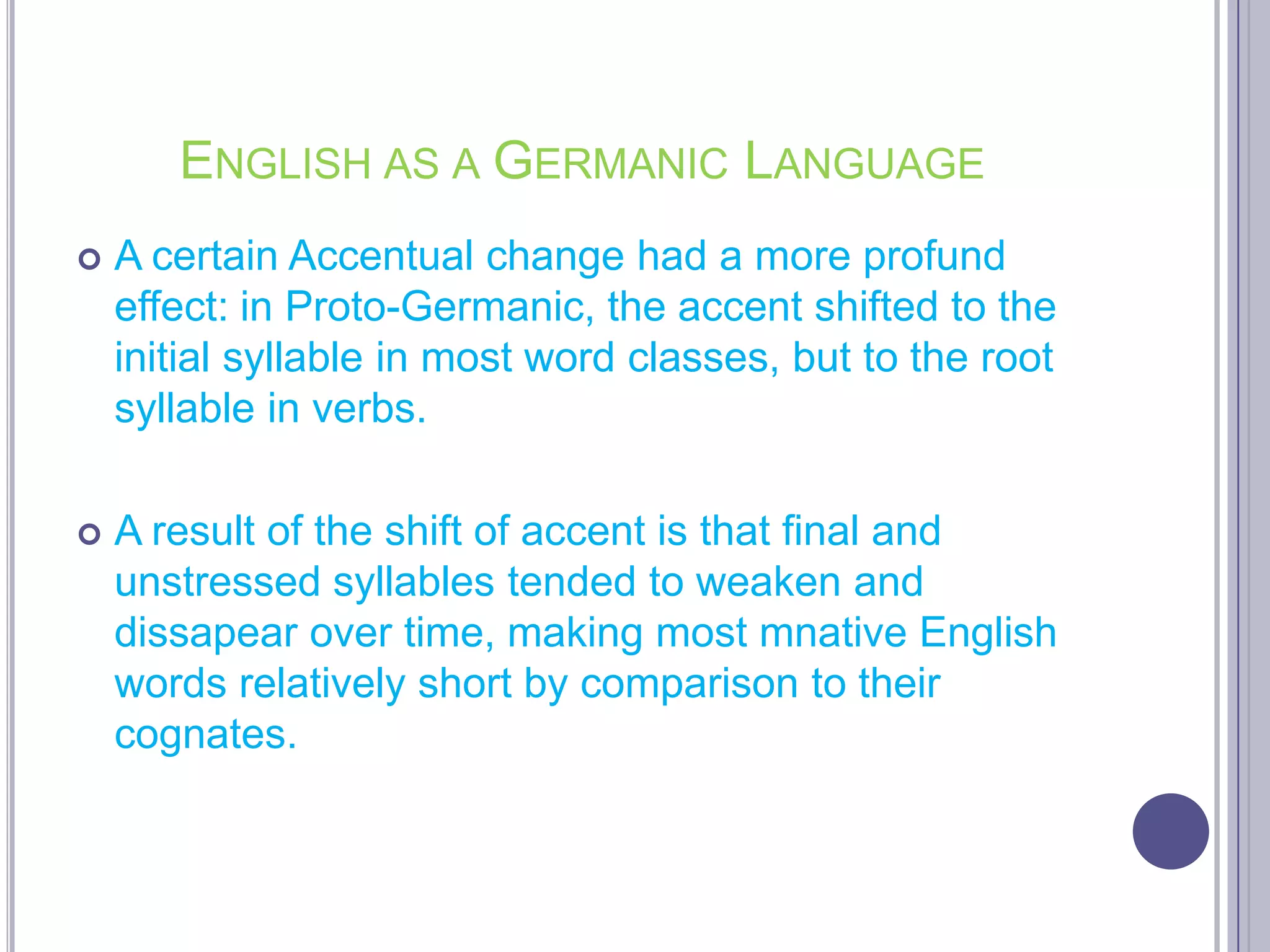 English as a germanic language | PPTX