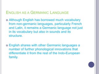 English as a germanic language | PPT