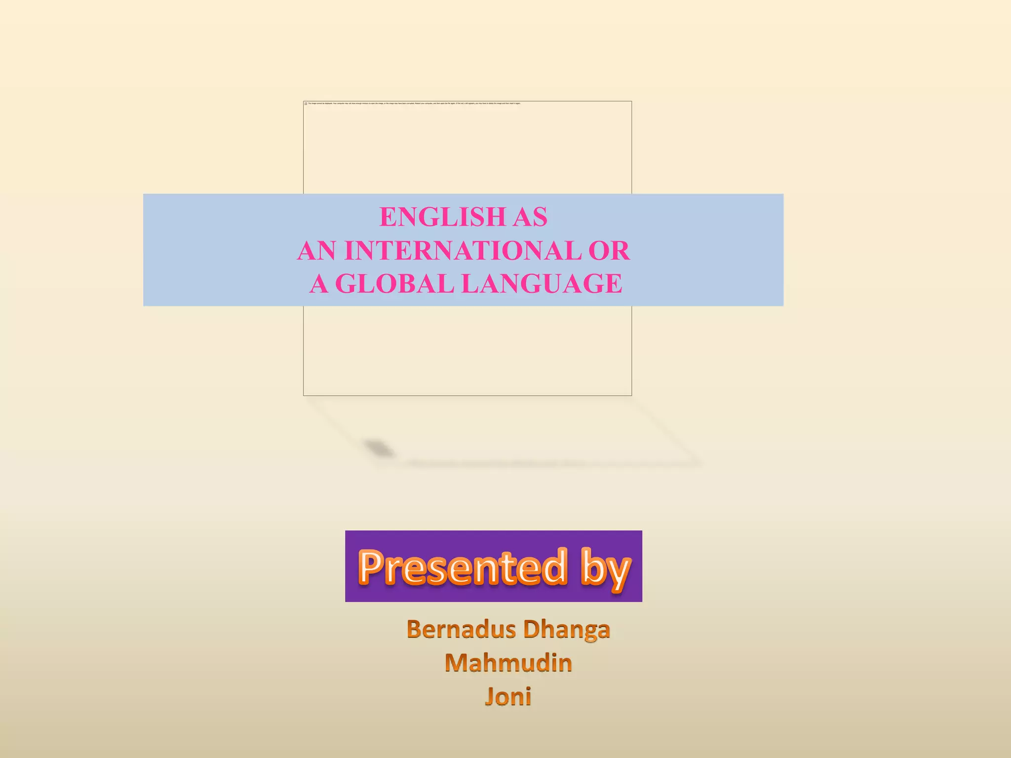 English as a global language | PPSX