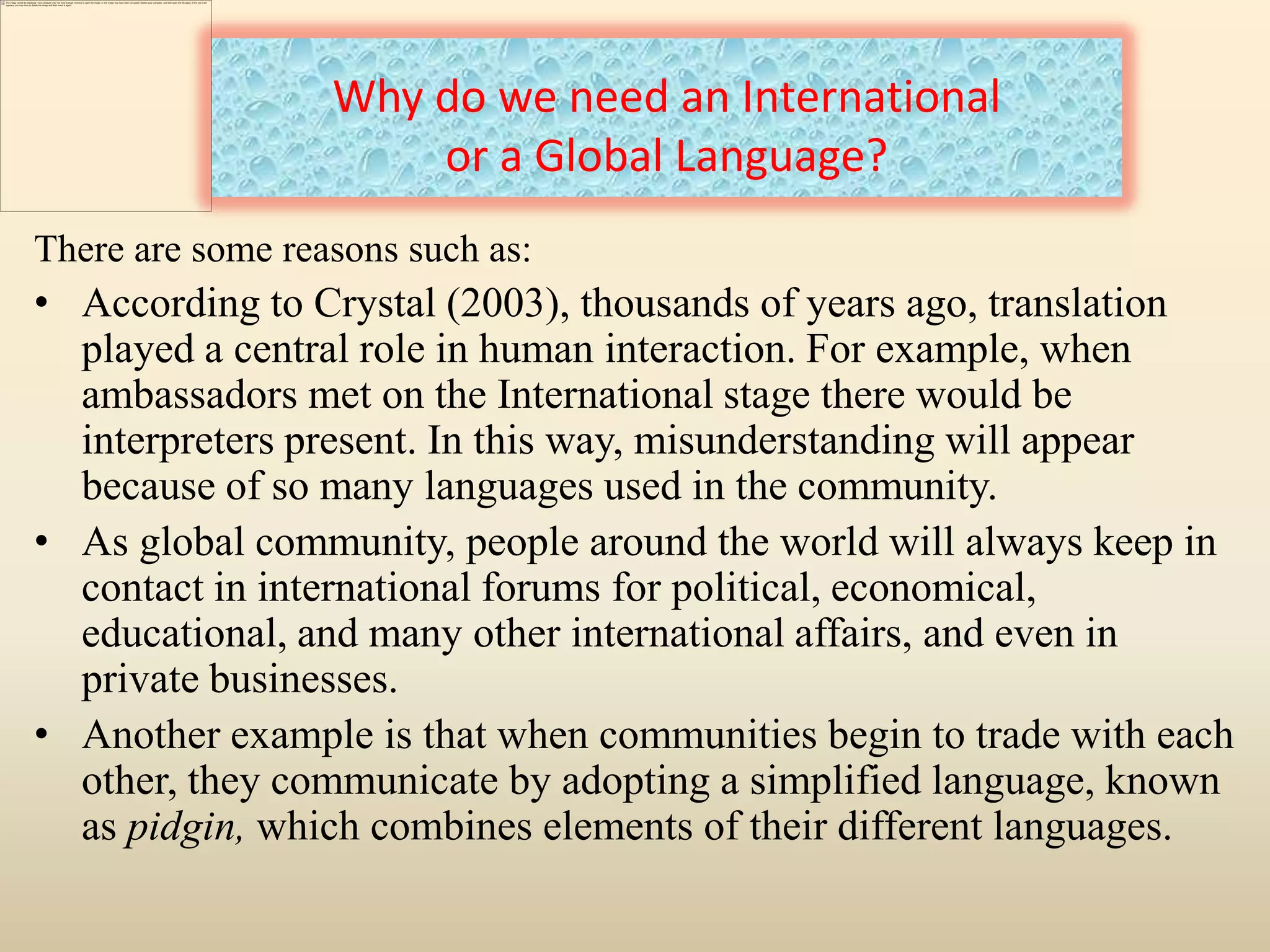 English as a global language | PPSX