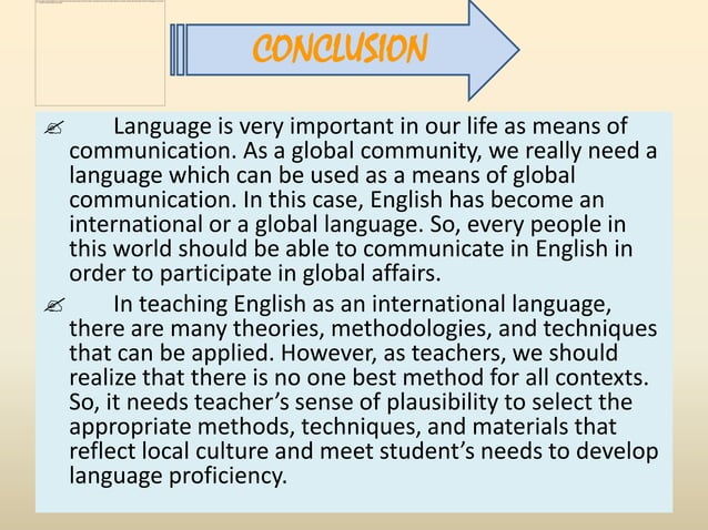 English as a global language | PPSX | Technology & Computing