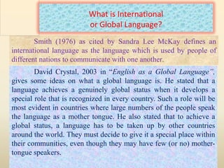English as a global language | PPSX