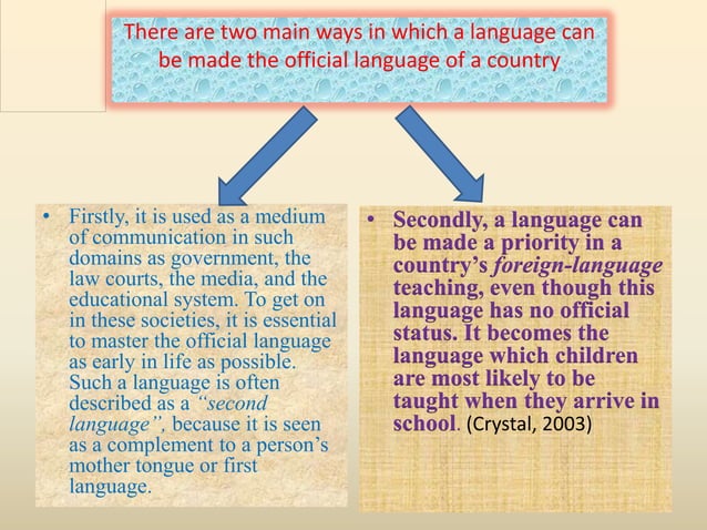 English as a global language | PPSX | Technology & Computing