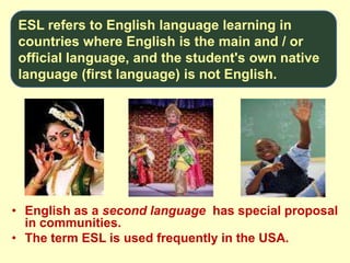 English as a native, second, foreing language and lingua franca | PPT