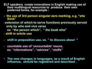 English as a native, second, foreing language and lingua franca | PPT