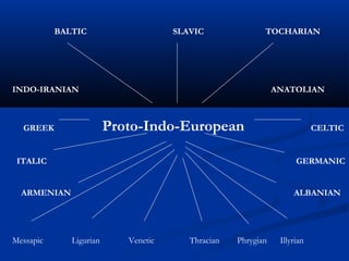 Proto Indo European Language Chart