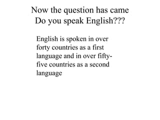 English as an official language | PPT