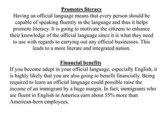 English as an official language | PPT