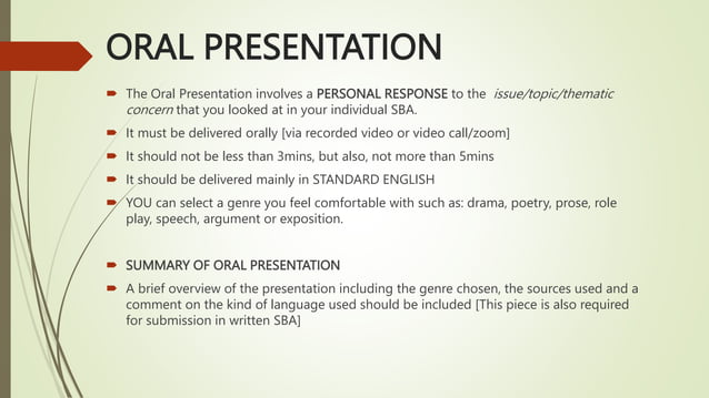 English A SBA GUIDELINES.pptx | Education