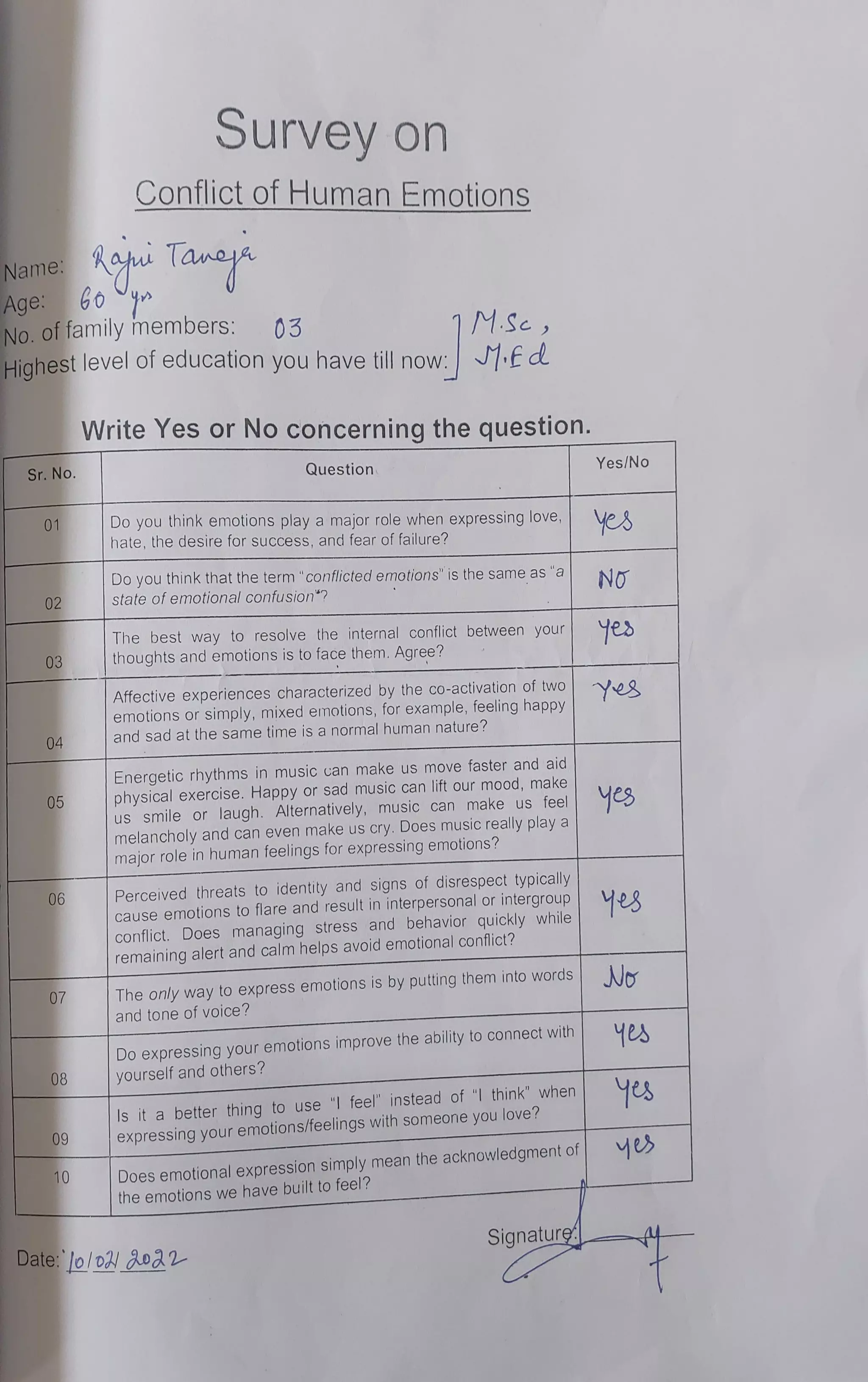 English ASL Project Work - The Enemy - The Conflict of Human Emotions | PDF