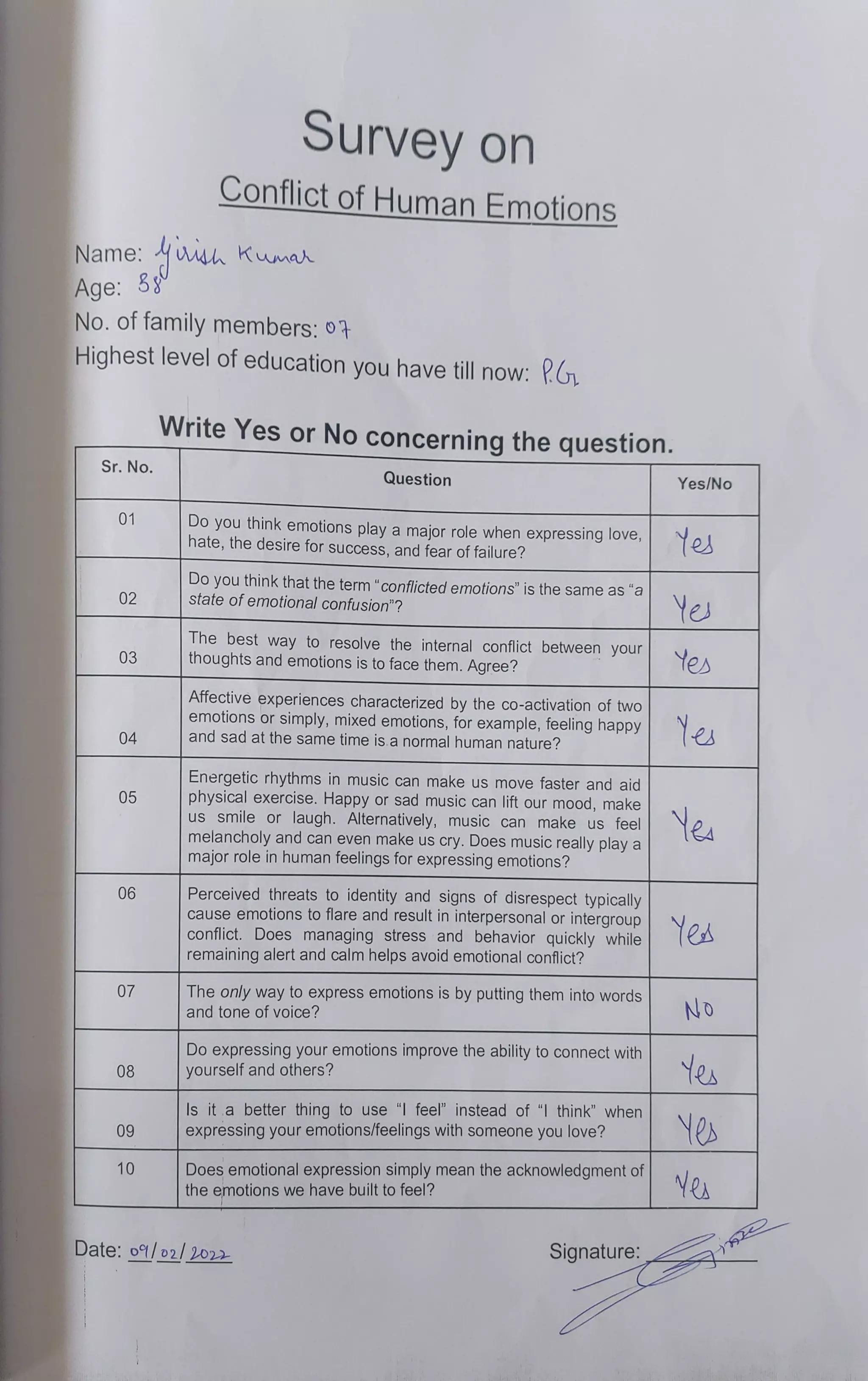 English ASL Project Work - The Enemy - The Conflict of Human Emotions | PDF