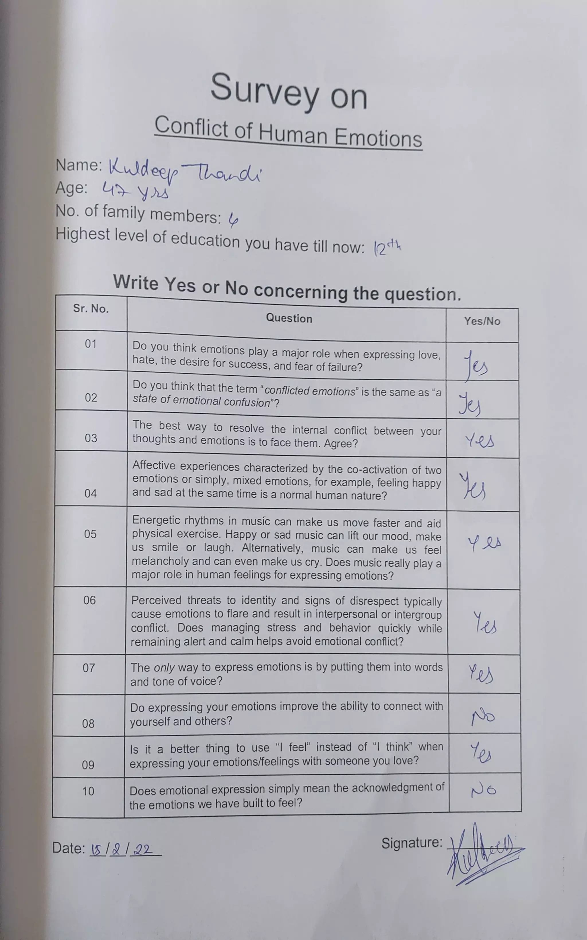 English ASL Project Work - The Enemy - The Conflict of Human Emotions | PDF