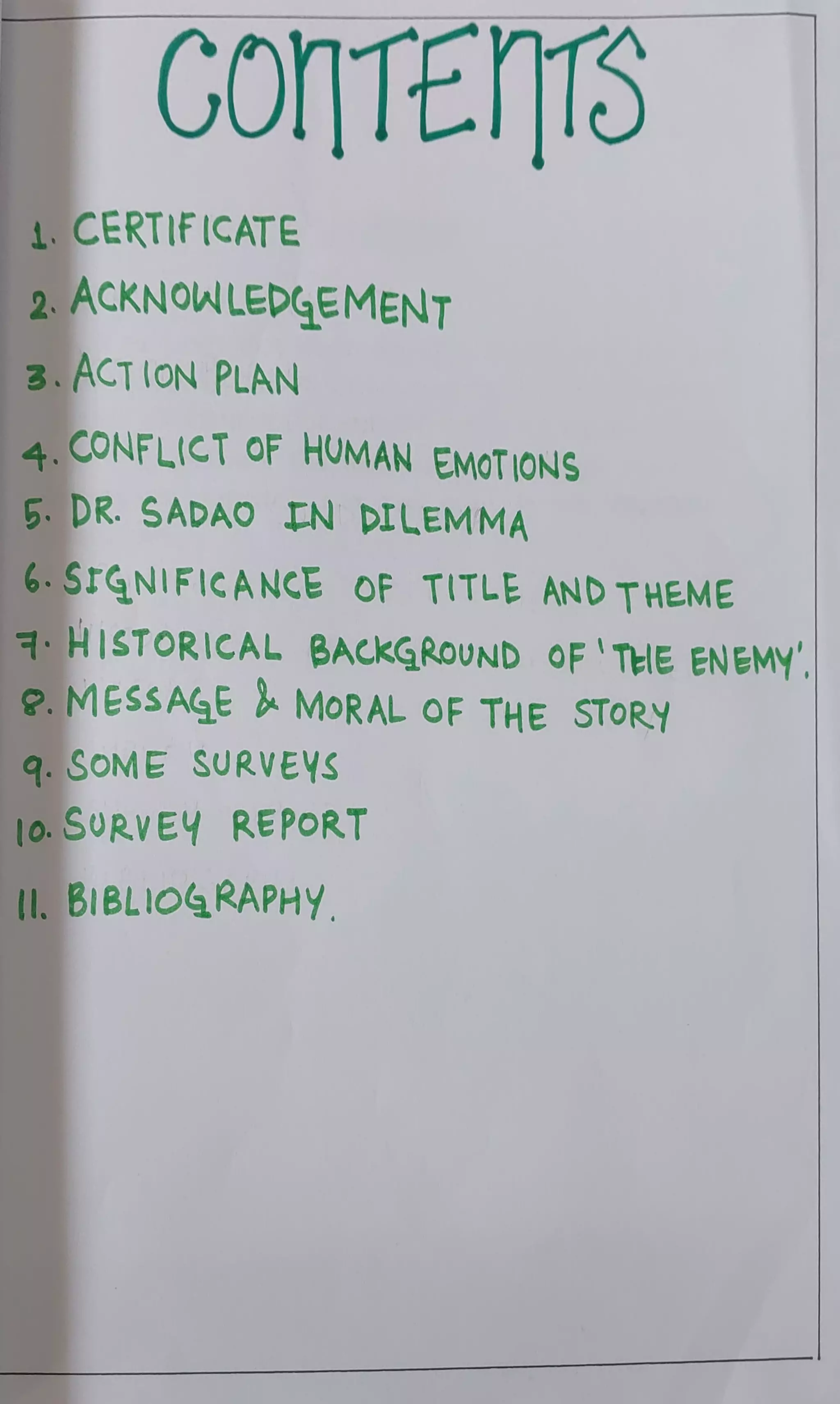 English ASL Project Work - The Enemy - The Conflict of Human Emotions | PDF