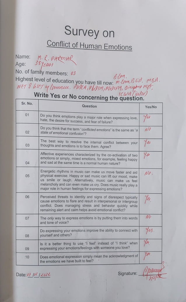 English ASL Project Work - The Enemy - The Conflict of Human Emotions ...