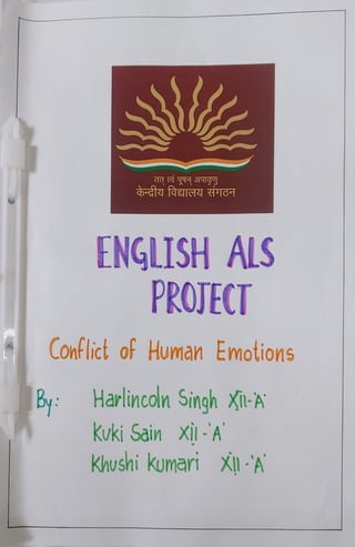 English ASL Project Work - The Enemy - The Conflict of Human Emotions | PDF