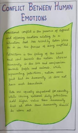 English ASL Project Work - The Enemy - The Conflict of Human Emotions | PDF