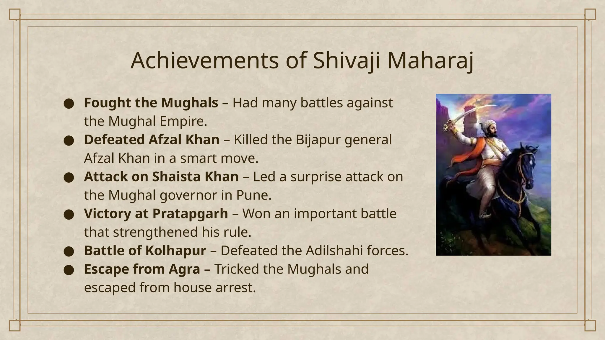 chhatrapathi shivaji maharaj - the founder of the maratha empire | PPTX