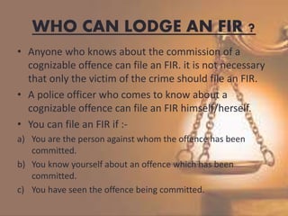 presentation on FIR and PLAINT | PPT