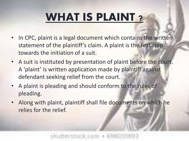 presentation on FIR and PLAINT | PPT