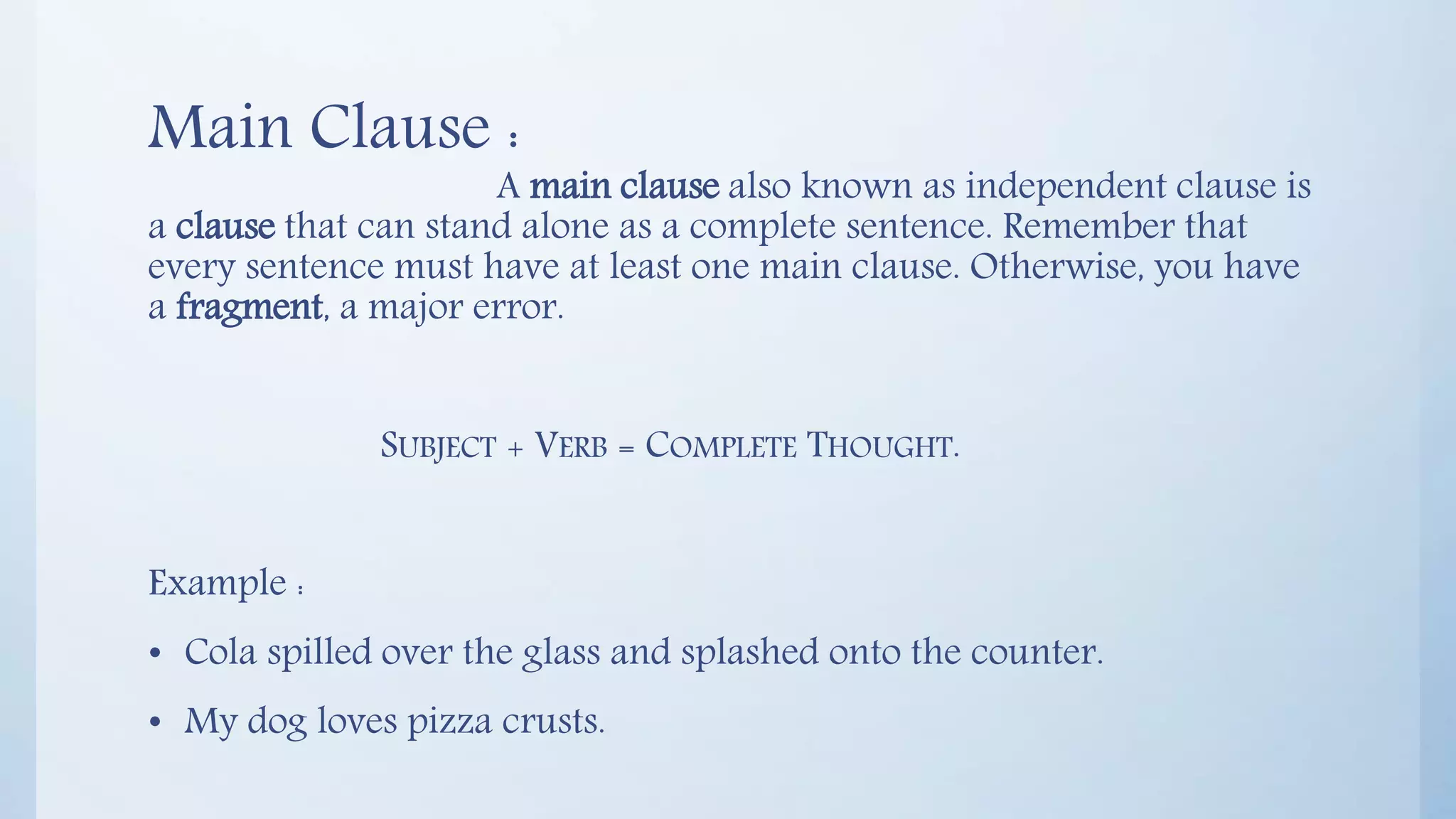 Phrase , Clause , sentence and their types | PPTX