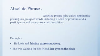 Phrase , Clause , sentence and their types | PPTX