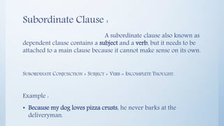 Phrase , Clause , sentence and their types | PPTX