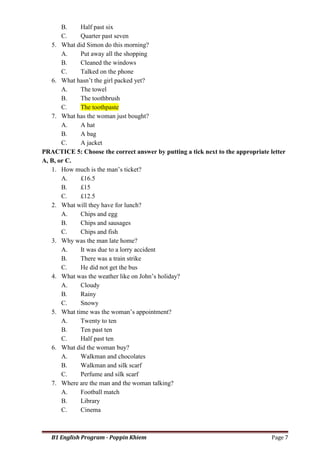 Tiếng Anh B1 Chuẩn Đầu Ra PTIT | PDF