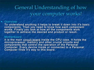 English basic computer vocabulary | PPT | Operating Systems | Computer ...