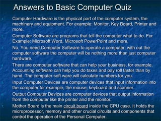 English basic computer vocabulary | PPT