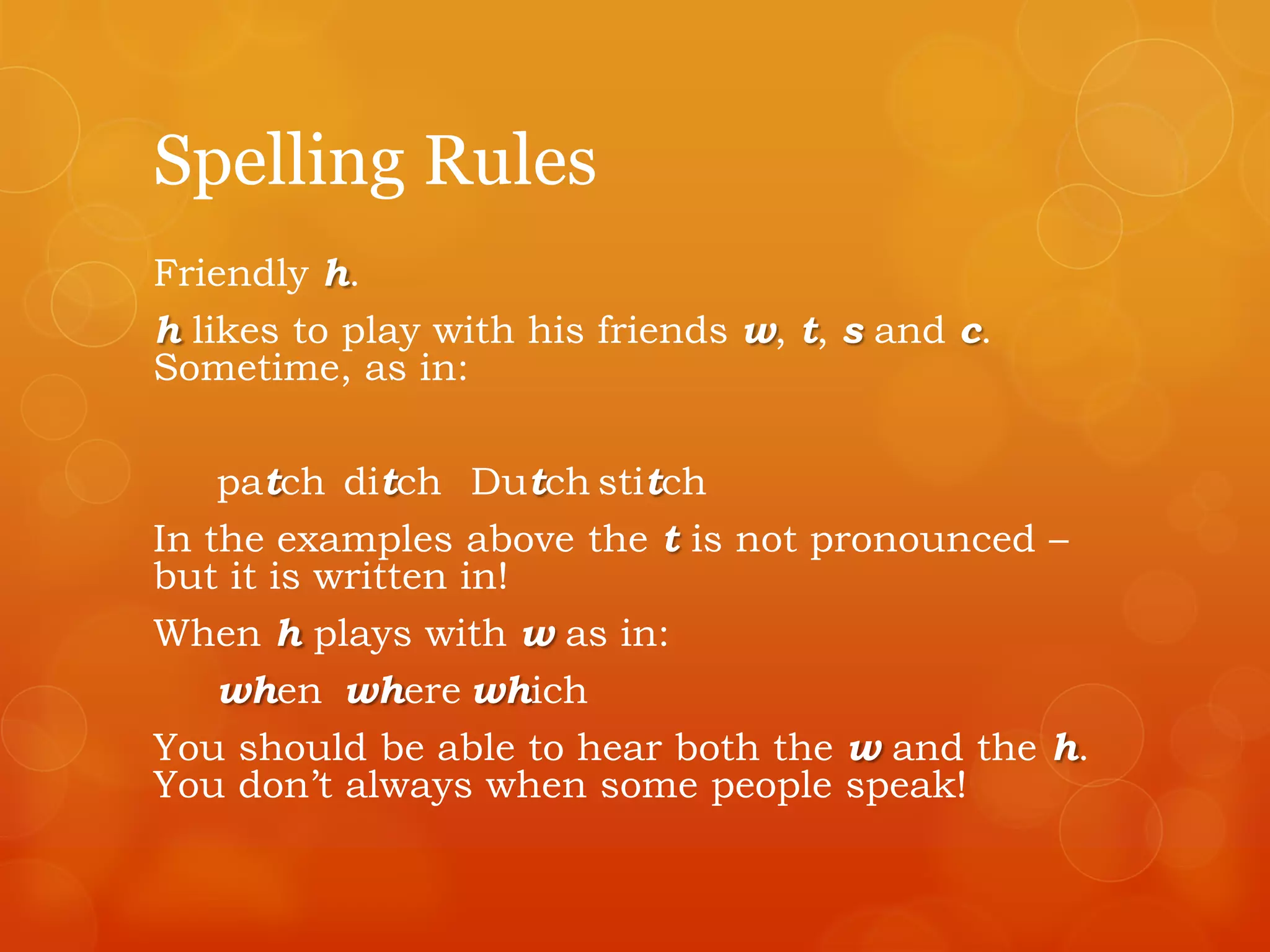 English basics spelling rules | PPTX